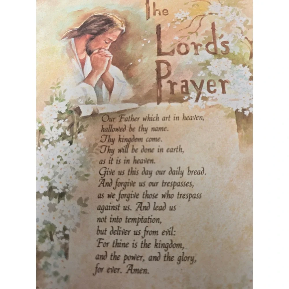 Wall Decor | Vintage Alan Grant The Lords Prayer Wood Wall Plaque ...